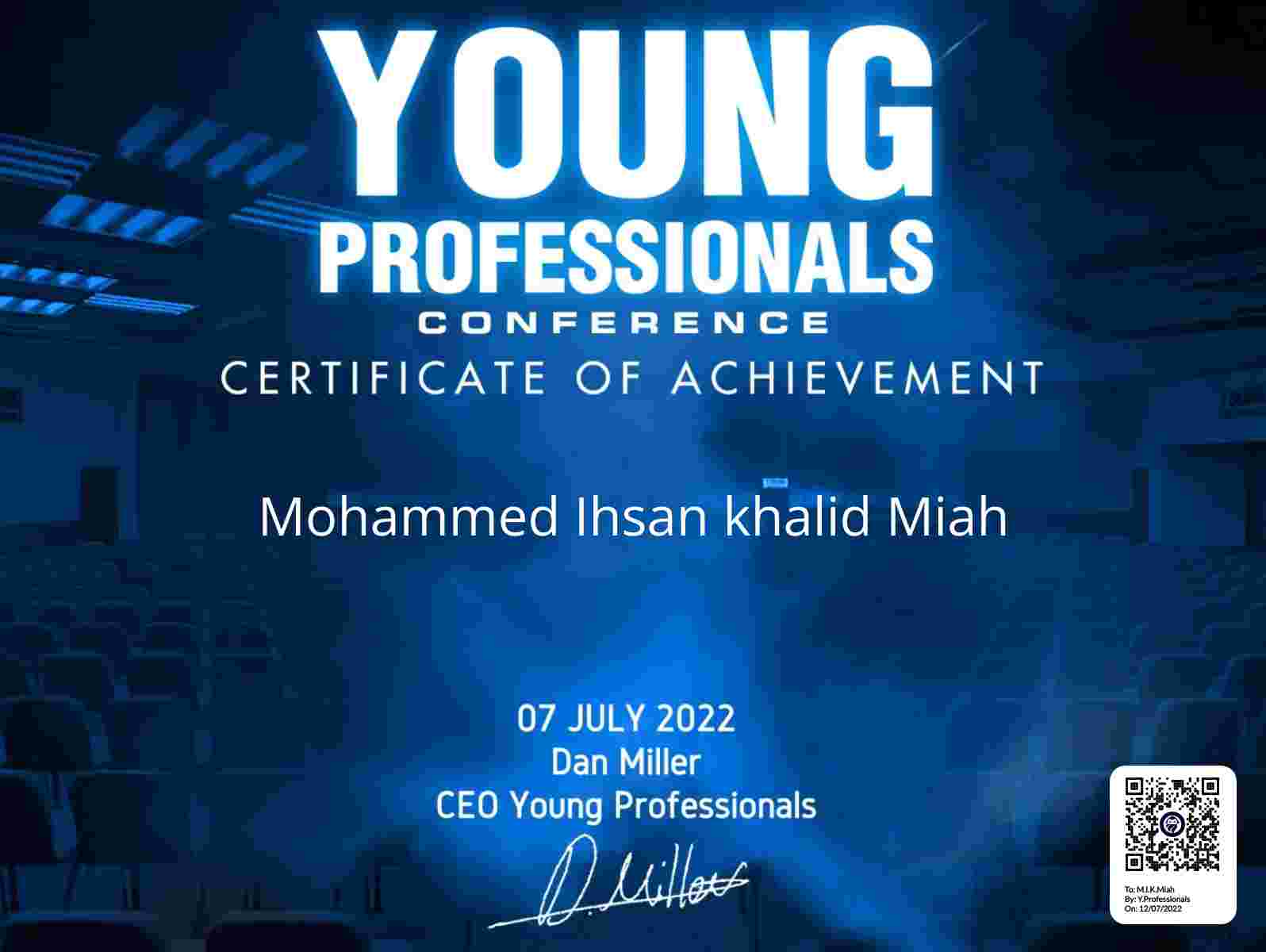 Mohammed Ihsan khalid Miah | Young Professionals